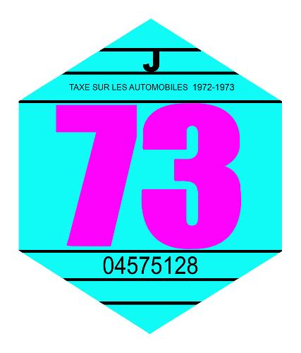 VIGNETTE VINTAGE 1973 fiscale VZ061 – Les stickers de Caroline