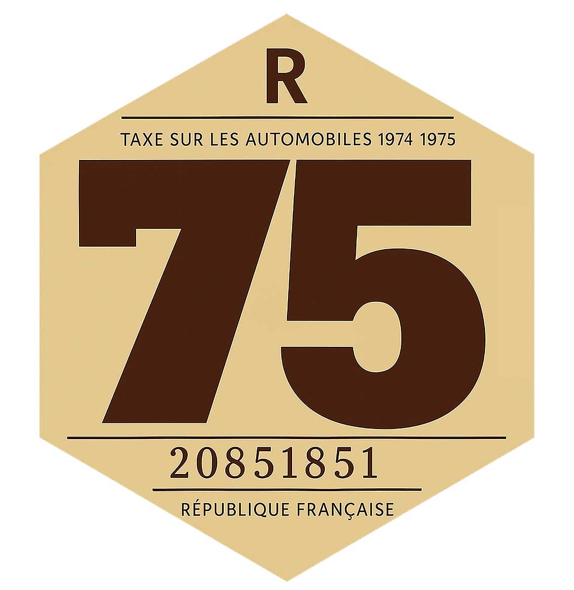 VIGNETTE VINTAGE 1974 fiscale – Les stickers de Caroline