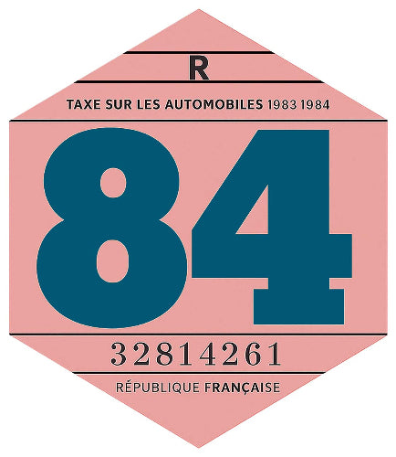 VIGNETTE FISCALE VINTAGE 1984 VZ067 – Les stickers de Caroline