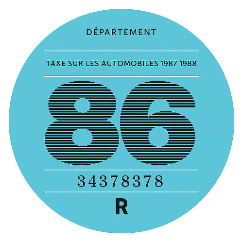 VIGNETTE FISCALE 1986 VZ092 – Les stickers de Caroline