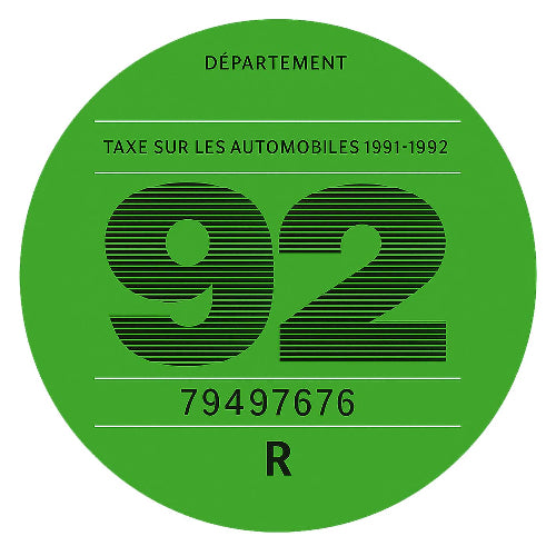 VIGNETTE FISCALE 1992 VZ095 – Les stickers de Caroline