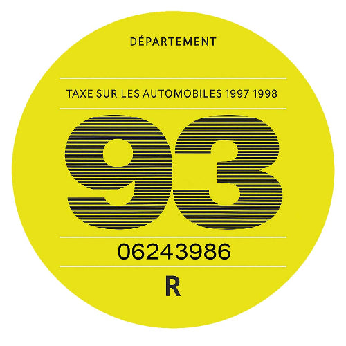 VIGNETTE FISCALE 1993 VZ100 – Les stickers de Caroline