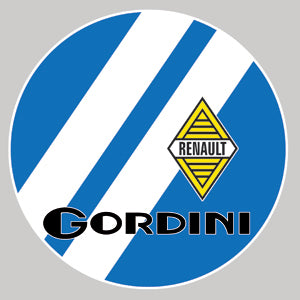 STICKER LOGO GORDINI BLASON RENAULT RACING COMPETITION R8 R12 DAUPHINE ...