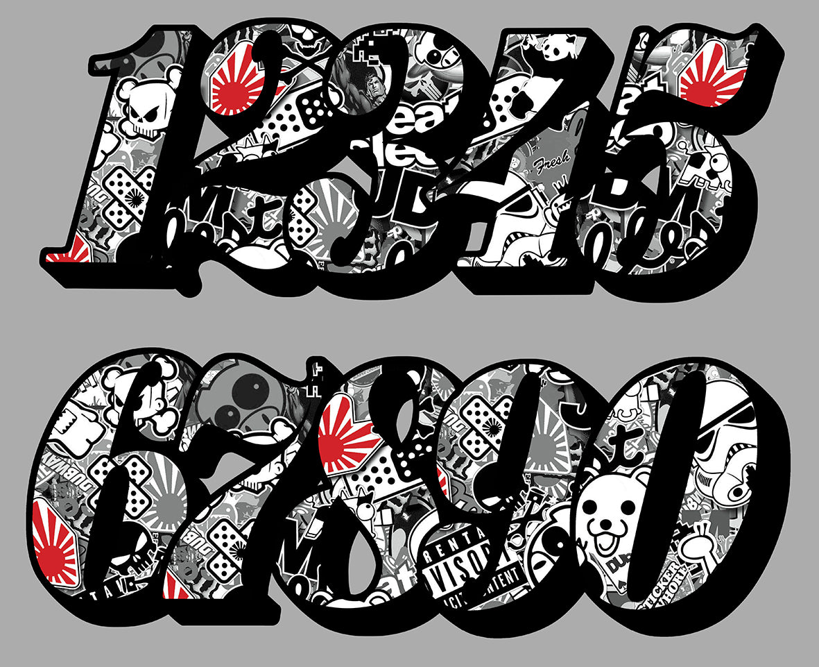 NUMERO BOMB MOTO NU017Bo2 – Les stickers de Caroline