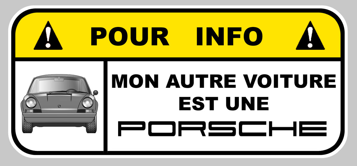 HUMOUR PORSCHE PB497 – Les stickers de Caroline