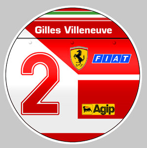 STICKER GILLES VILLENEUVE champion du monde F1 compétition FORMULE 1 ...